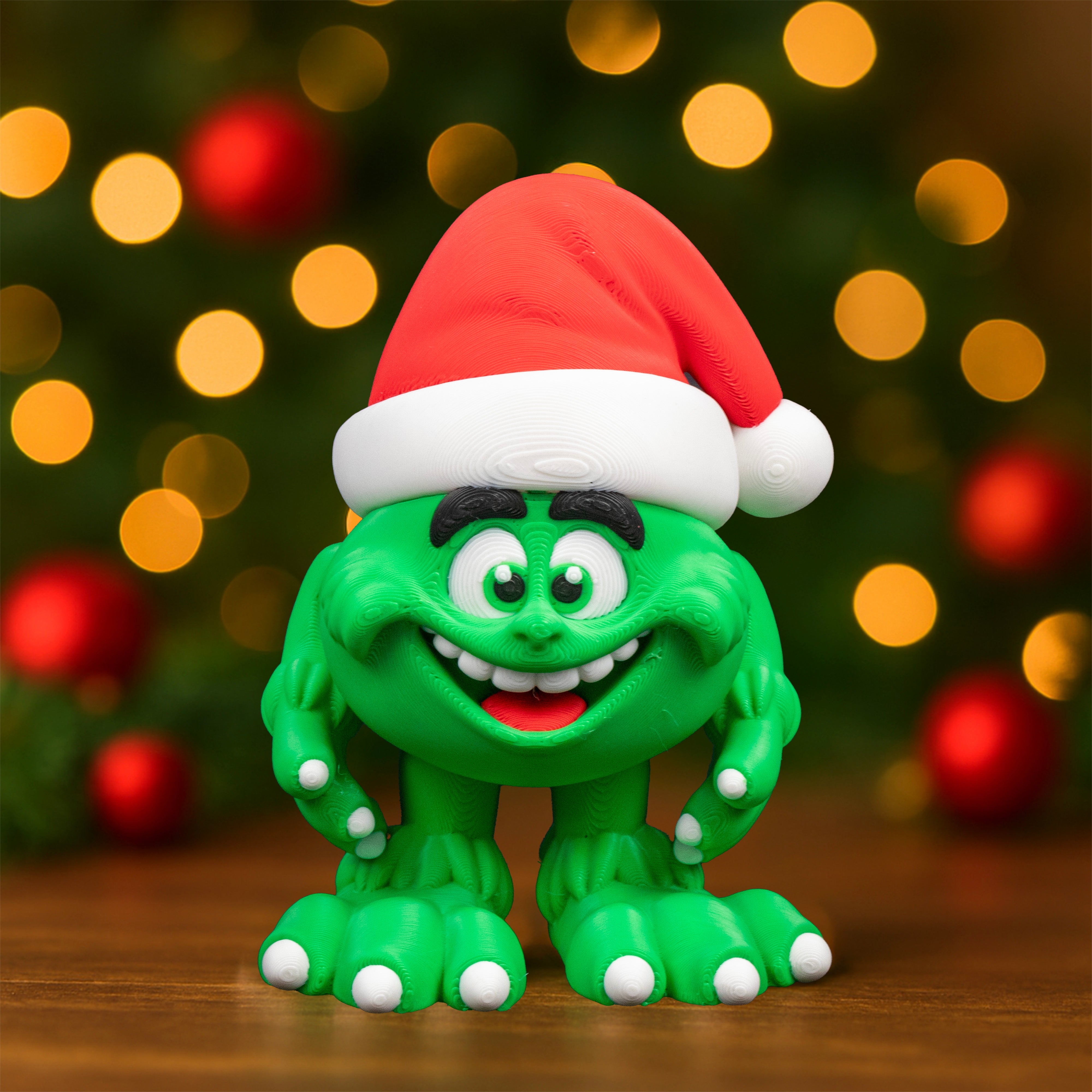 The Green Holiday Menace – 3D Printed Winter Display Figure – Krayze3d